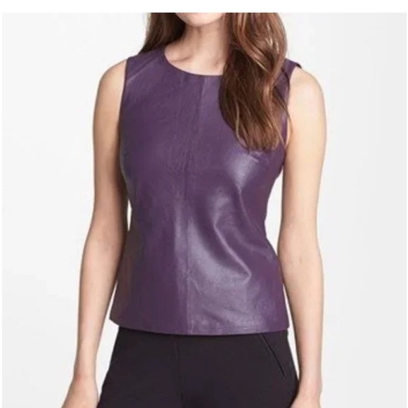 Trina Turk | Tops | Trina Turk 0 Leather Camisole | Poshmark